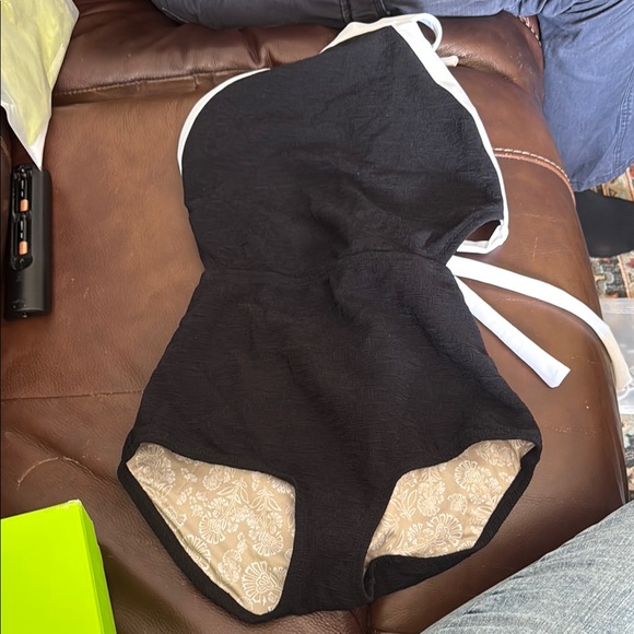 Free People | Swim | Free People Black And White Backless Halter ...